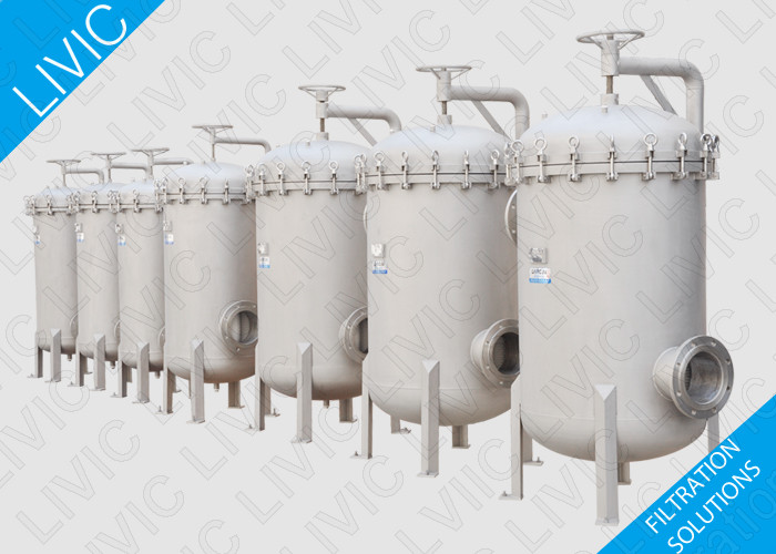 Liquid Industrial Cartridge Filter Housing Horizontal / Vertical Wtih ...